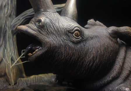 11-24-17 Sailback and Tar Pit - 171124tar01 - Prehistoric Scenes Gallery